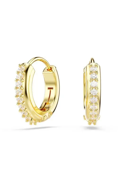 SWAROVSKI Matrix Mini Hoop Earrings - White/ Gold