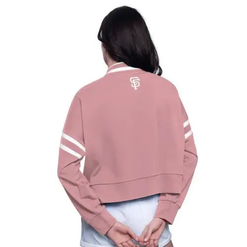 STARTER San Francisco Giants Cropped Pullover Sweatshirt