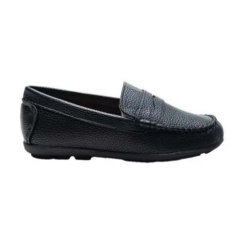 MOUSTACHE Leather Penny Loafers - Black