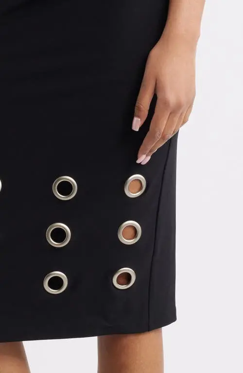 NIKKI LUND Marceline Grommet Sheath Dress