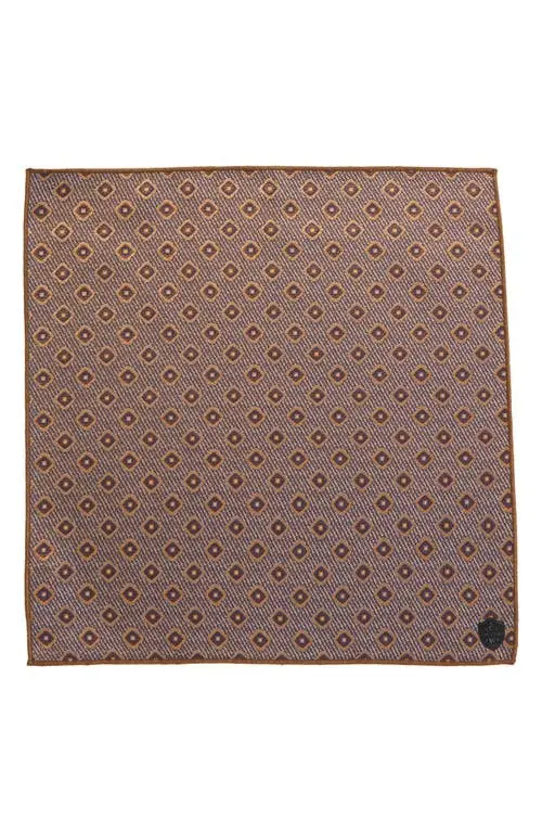 CLIFTON WILSON Diamond Jacquard Silk Pocket Square