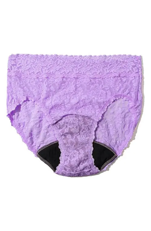 Hanky Panky X Saalt Signature Lace® Leakproof French Briefs - Love Potion Purple