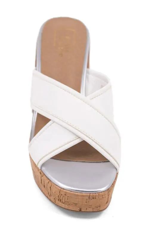 SHU SHOP Eleanor Platform Sandal - White