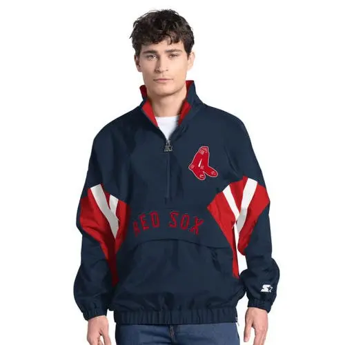 STARTER Boston Red Sox Cooperstown Chief Half-zip Pullover