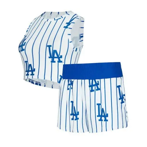 CONCEPTS SPORT Pinstripe Tank & Short Set - White