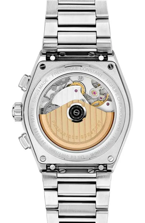 FREDERIQUE CONSTANT Highlife Chronograph Automatic Bracelet Watch - Silver-tone