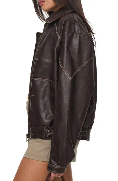 Princess Polly Jaxton Faux Leather Jacket
