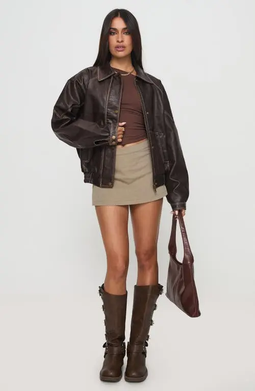 Princess Polly Jaxton Faux Leather Jacket