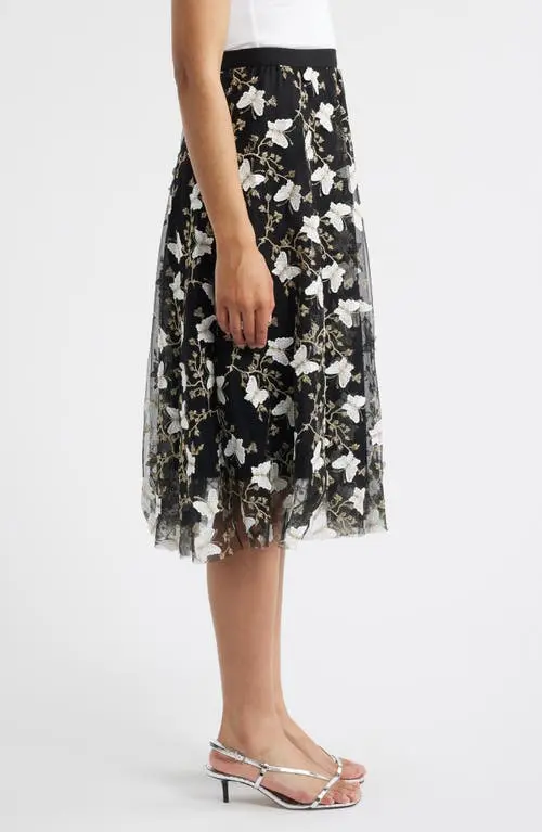 NIKKI LUND Marie Embroidered A-line Skirt