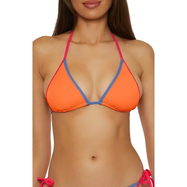 BCA BY REBECCA VIRTUE Bca Block Party Triangle Bikini Top - Tangerine