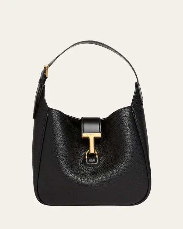TOM FORD Monarch Small Hobo Bag In Grained Leather