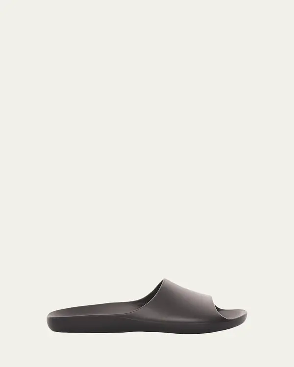 THE ROW Ama Rubber Flat Slide Sandals - Black