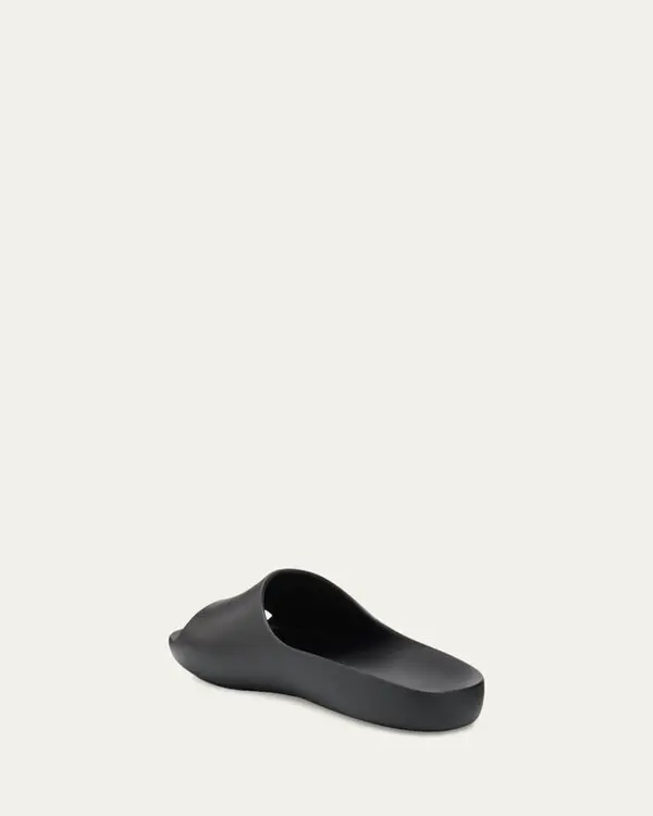 THE ROW Ama Rubber Flat Slide Sandals - Black