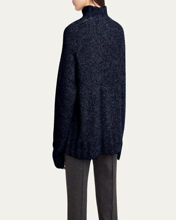 Giorgio Armani Turtleneck Cashmere-silk Boucle Sweater