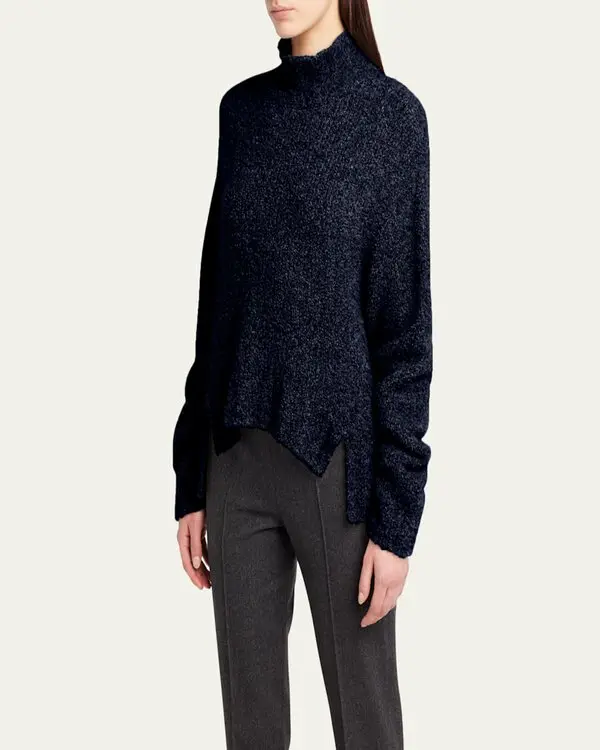 Giorgio Armani Turtleneck Cashmere-silk Boucle Sweater
