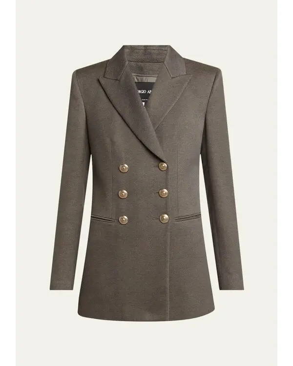 Giorgio Armani Silk-blend Double-breasted Blazer