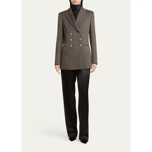Giorgio Armani Silk-blend Double-breasted Blazer