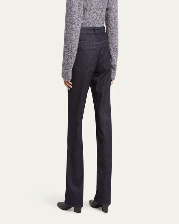 Giorgio Armani Cotton-cashmere Denim Straight-leg Trousers