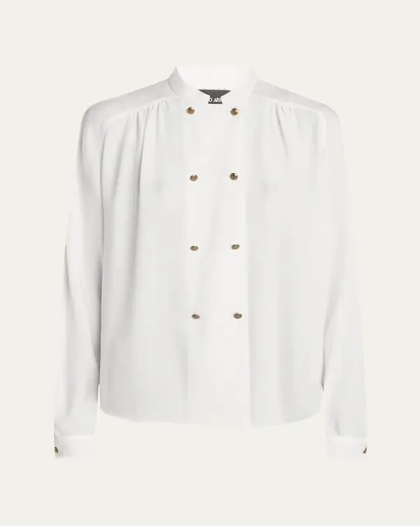 Giorgio Armani Double-breasted Silk Blouse