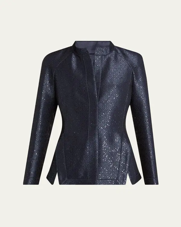 Giorgio Armani Sequin Jacquard Evening Jacket