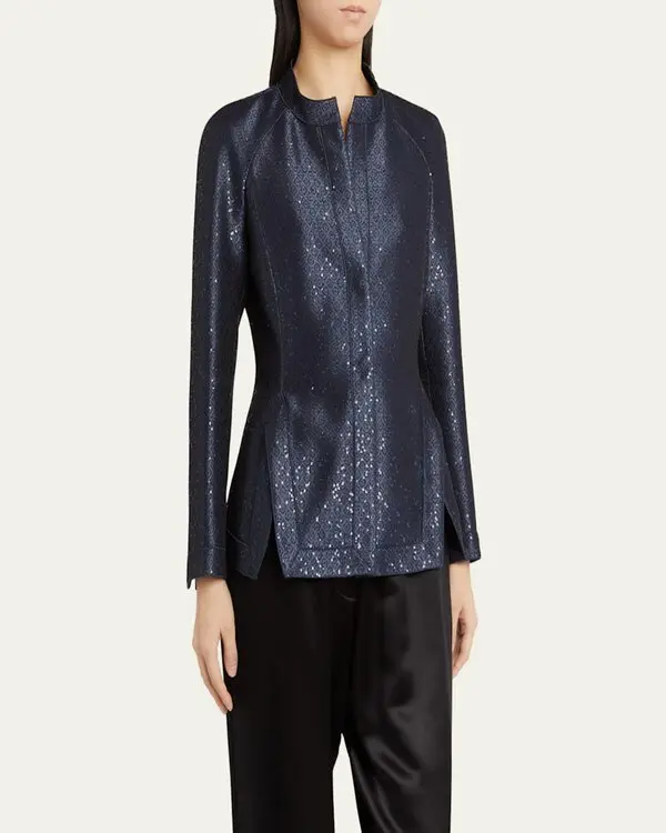 Giorgio Armani Sequin Jacquard Evening Jacket
