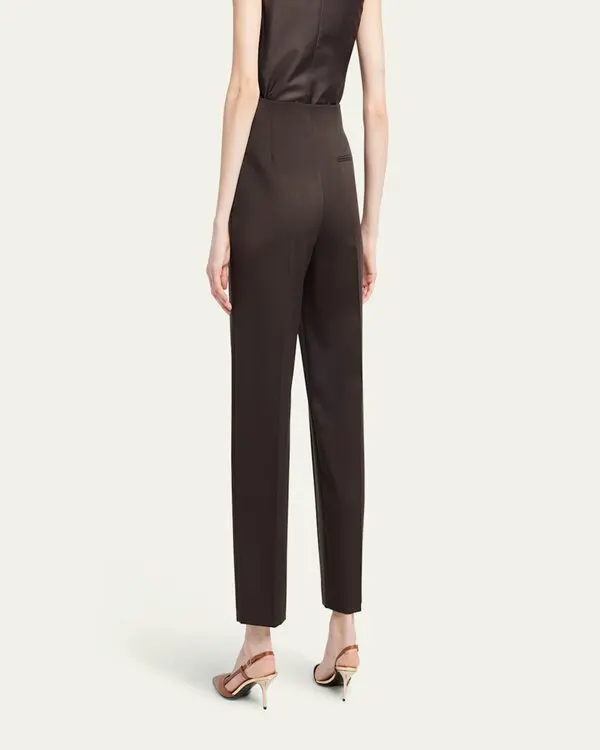 Giorgio Armani Pleated Wool Ankle Trousers