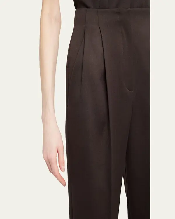 Giorgio Armani Pleated Wool Ankle Trousers