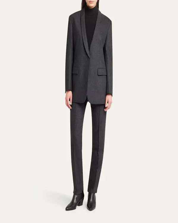 Giorgio Armani Cashmere Flannel Ankle Trousers