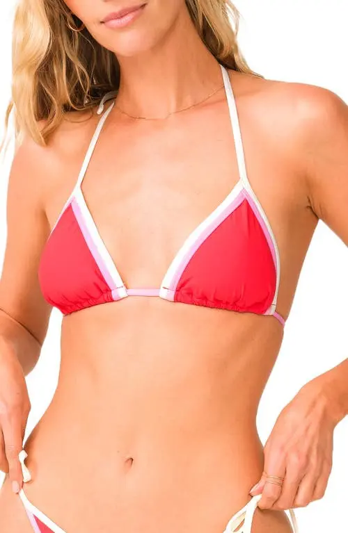 PQ SWIM Thea Triangle Bikini Top - Passion