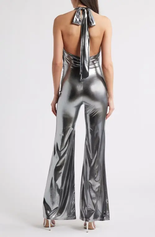 NIKKI LUND Donna Metallic Wide Leg Jumpsuit