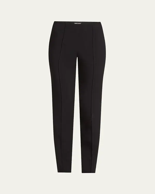 Giorgio Armani Pintuck Slim-leg Cady Trousers