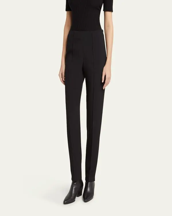 Giorgio Armani Pintuck Slim-leg Cady Trousers
