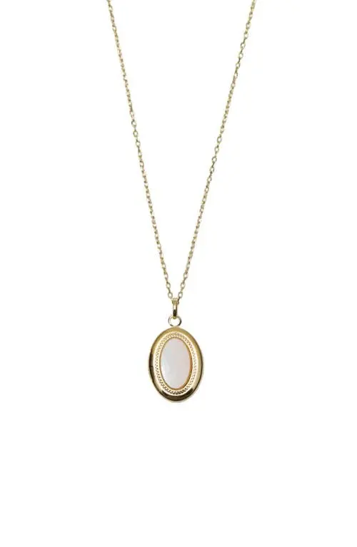 Argento Vivo Mother-of-pearl Pendant Necklace - Gold