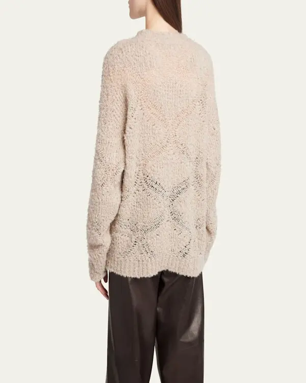 Giorgio Armani V-neck Open-knit Sweater