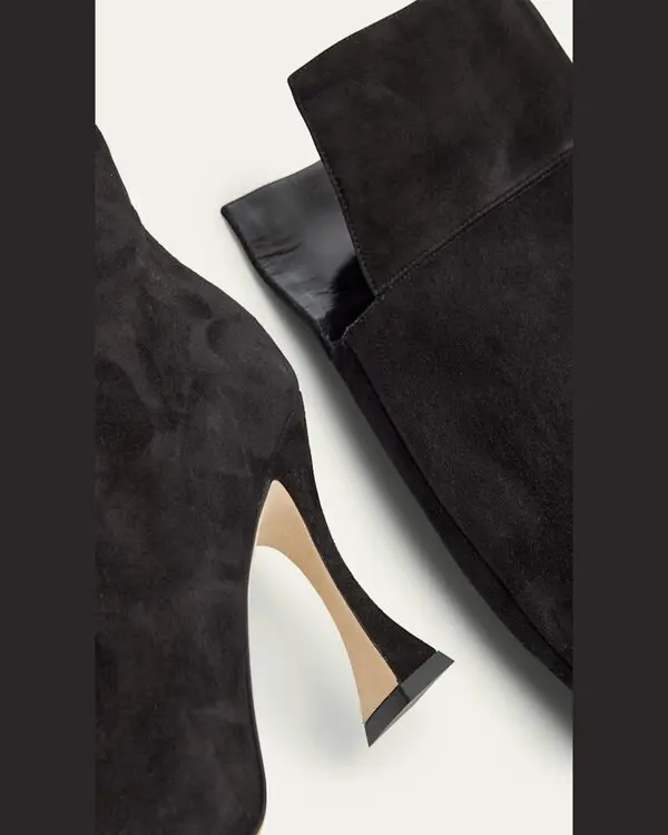 Manolo Blahnik Miralonepla Suede Knee Boots