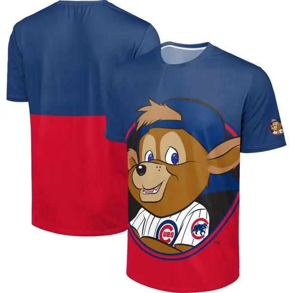 FOCO Red Chicago Cubs Big Logo Mascot T-shirt - Royal