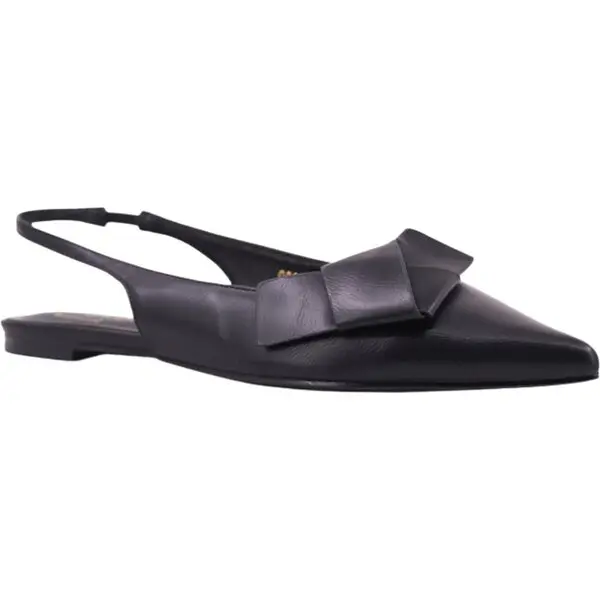 SHU SHOP Audrey Pointed Toe Slingback Flats - Black
