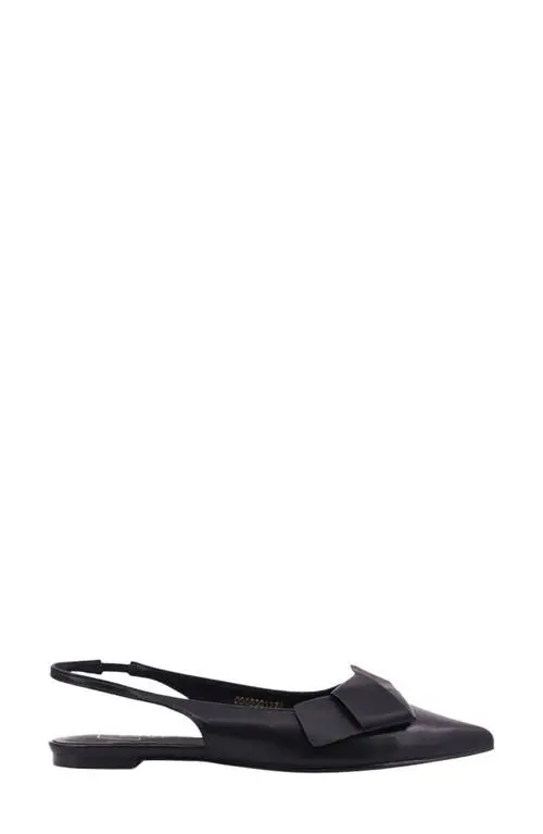 SHU SHOP Audrey Pointed Toe Slingback Flats - Black