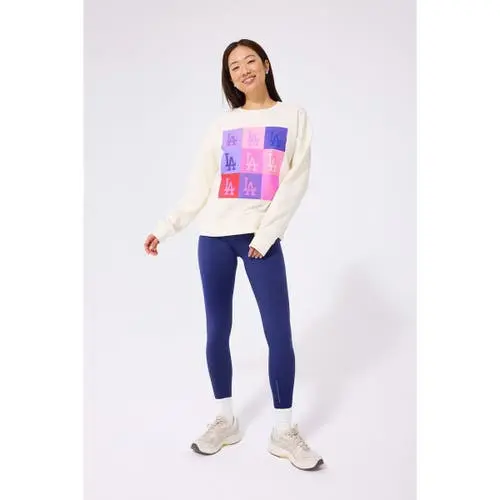 Terez Los Angeles Dodgers Oversized Pullover Sweatshirt