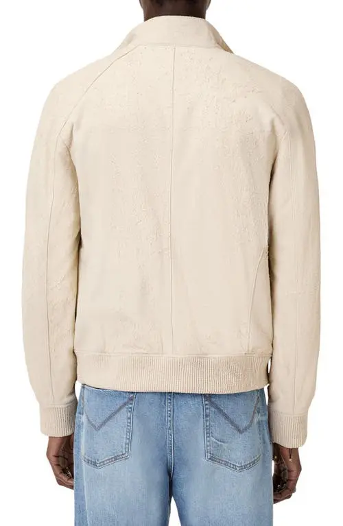 John Varvatos Nathan Distressed Suede Bomber Jacket