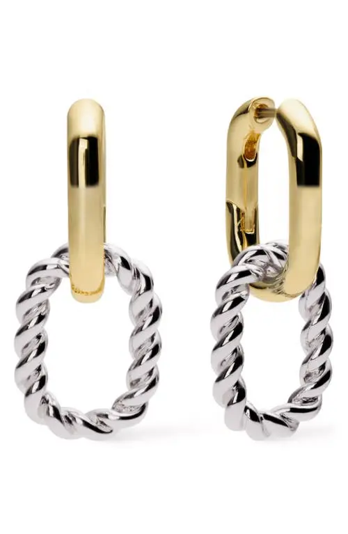 ANA LUISA Ash Double Hoop Earrings - Gold / Silver