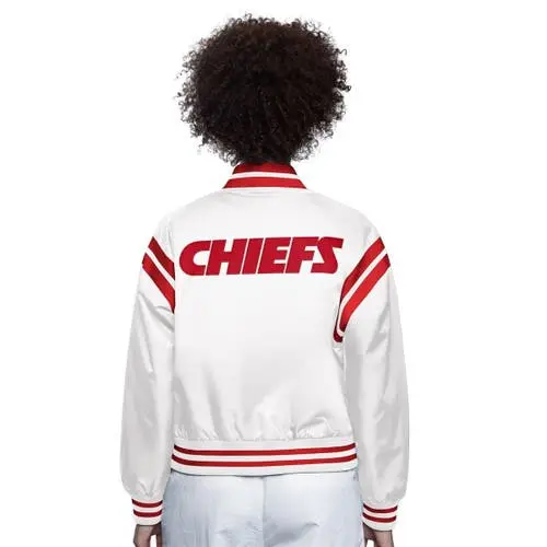 STARTER Kansas City Chiefs Full Count Full-snap Satin Jacket