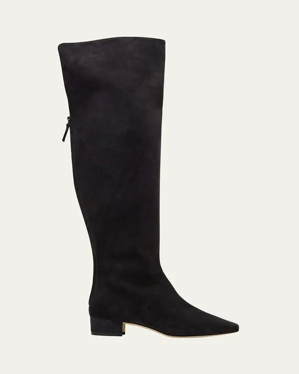 Manolo Blahnik Gore Suede Knee Boots