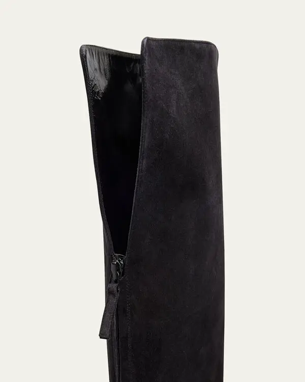 Manolo Blahnik Gore Suede Knee Boots