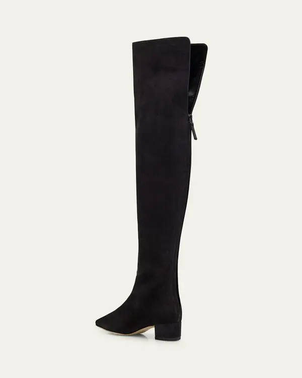 Manolo Blahnik Gore Suede Knee Boots