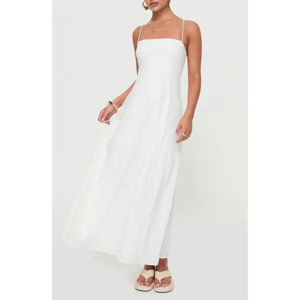 Princess Polly Brightwell Cotton Maxi Dress - White