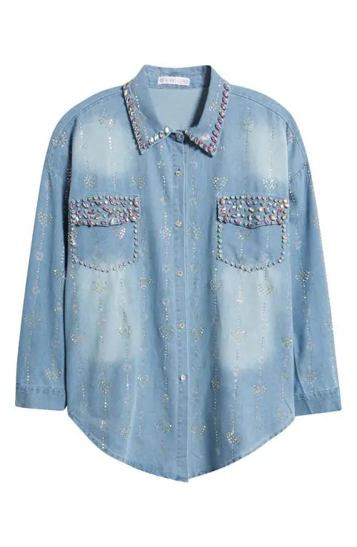 NIKKI LUND Keyla Embellished Button-up Shirt
