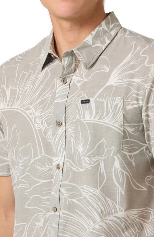 O'Neill Trvlr Upf Traverse Floral Short Sleeve Performance Button-up Shirt