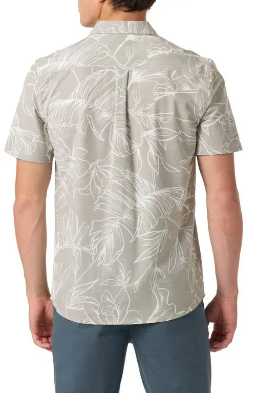 O'Neill Trvlr Upf Traverse Floral Short Sleeve Performance Button-up Shirt
