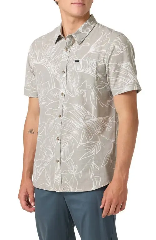 O'Neill Trvlr Upf Traverse Floral Short Sleeve Performance Button-up Shirt